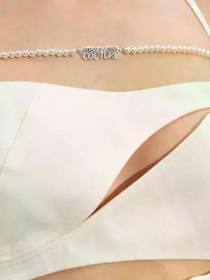 Versace Mini Dress With Pearl Detail