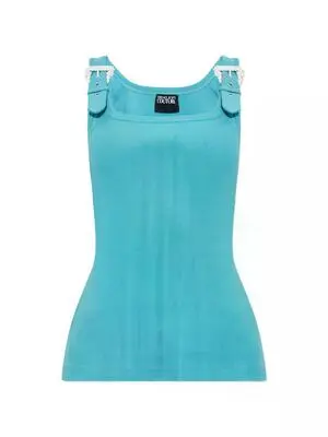 Versace Baroque-buckle Tank Top - Blue