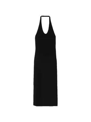 TOTEME Compact Knit Halterneck Dress - Black