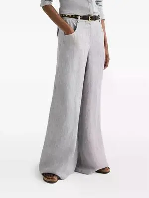 TWP Belt Loops Wide Leg Trousers