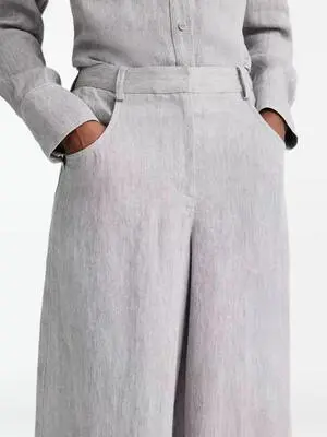 TWP Belt Loops Wide Leg Trousers