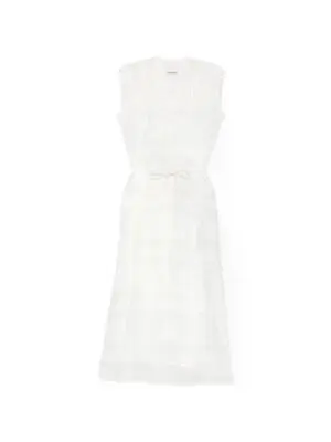 LOW CLASSIC Tie-waist Midi Dress - White