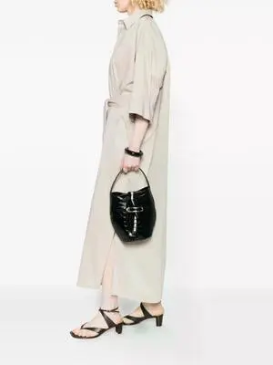 PANICALE Belted Midi Shirt Dress