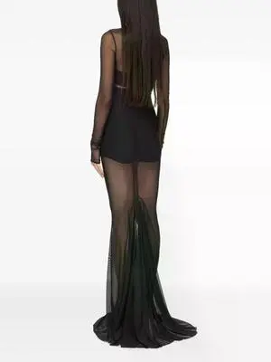 Rick Owens Crew-neck Maxi Dress - Black