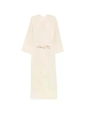 PANICALE V-neck Belted Midi Dress