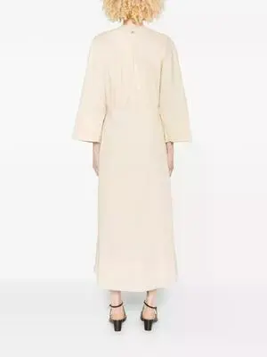 PANICALE V-neck Belted Midi Dress