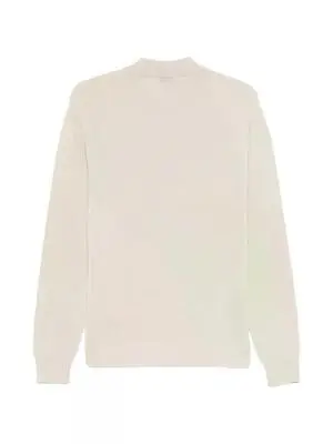 PAOLO PECORA Long-sleeved Textured Knit Shirt - Neutrals