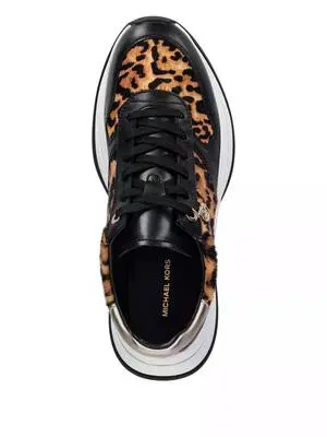 Michael Kors Arla Leopard-print Sneakers - Black