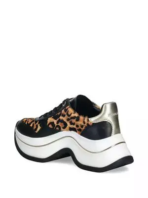 Michael Kors Arla Leopard-print Sneakers - Black