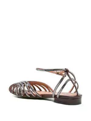 BIBI LOU Embellished Strap Sandals - Silver