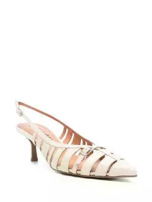 BIBI LOU Ali Caged Slingback Pumps - Neutrals
