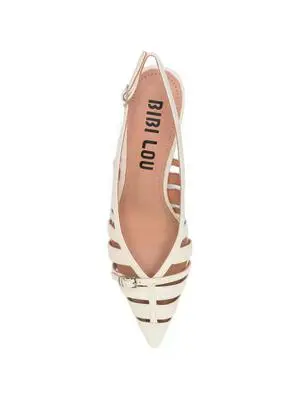 BIBI LOU Ali Caged Slingback Pumps - Neutrals