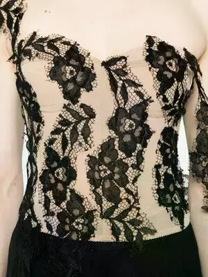 Giuseppe Di Morabito Floral Lace Corset Top