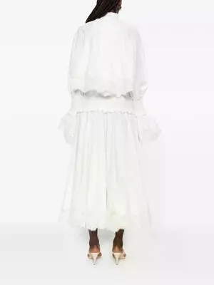 Zimmermann Lace-detail Ruffle Midi Dress
