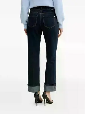 MORGAN Cuffed-hem Straight Leg Jeans