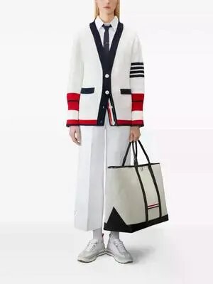 Thom Browne Tennis Racquet Intarsia Cardigan