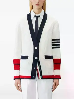 Thom Browne Tennis Racquet Intarsia Cardigan
