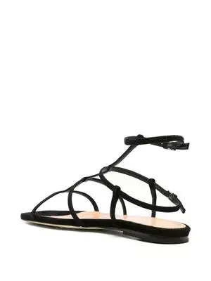 THE SELLER Suede Strappy Sandals - Black