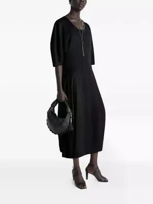 LEMAIRE Crepe De Chine Viscose Balloon Dress - Black