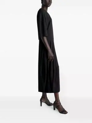 LEMAIRE Crepe De Chine Viscose Balloon Dress - Black