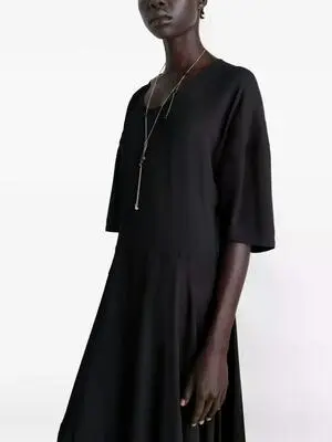 LEMAIRE Crepe De Chine Viscose Balloon Dress - Black