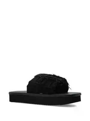 Rick Owens Twisted Platform Slides - Black