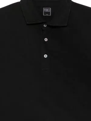 Fedeli Short-sleeve Polo Shirt - Black