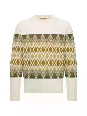 Moncler Geometric-pattern Sweater - Neutrals