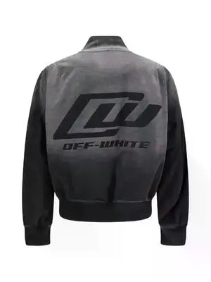 Off-White Logo-print Bomber Jacket - Grey