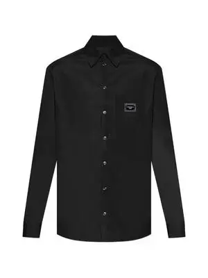 Dolce & Gabbana Cotton Martini-fit Shirt With Branded Tag