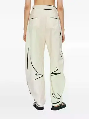 Moschino Printed Cotton Trousers - Neutrals