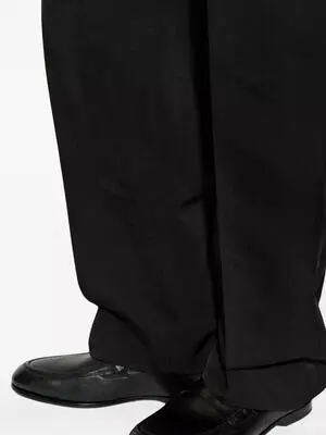 FABI Almond-toe Leather Loafers - Black