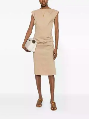 Pinko Alissa Ruched Mini Dress - Neutrals