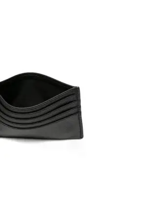Canali Logo Leather Cardholder - Black