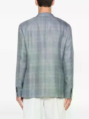 Canali Checked Two-button Blazer