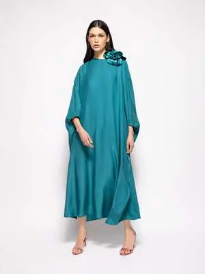 PAULA Botanical Silk Kaftan Dress