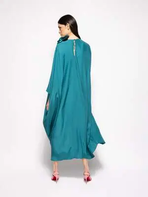 PAULA Botanical Silk Kaftan Dress