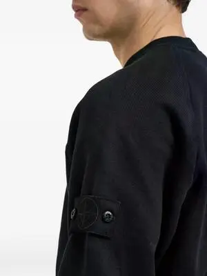 Stone Island Raglan Sleeve Sweatshirt - Black