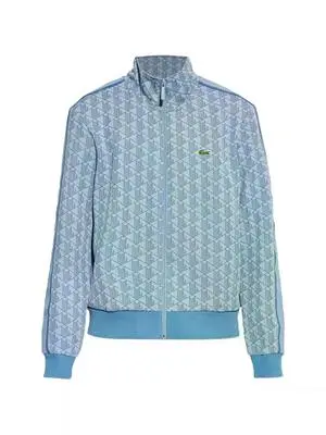 Lacoste Monogram Patterned Sweatshirt - Blue