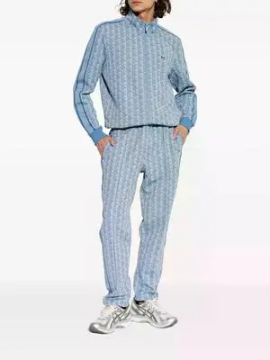 Lacoste Monogram Patterned Sweatshirt - Blue