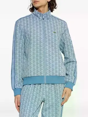 Lacoste Monogram Patterned Sweatshirt - Blue