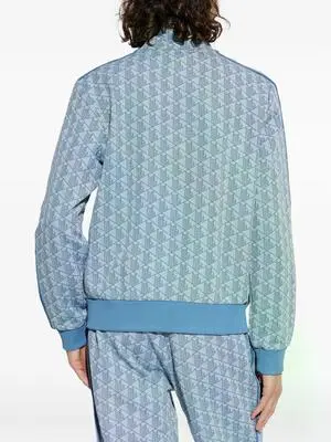 Lacoste Monogram Patterned Sweatshirt - Blue