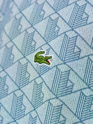 Lacoste Monogram Patterned Sweatshirt - Blue