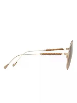TOD'S Braided Pilot Sunglasses - Gold
