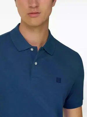 Boggi Milano Pique Button Polo Shirt - Blue