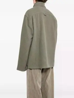 RIER Zip-up Virgin Wool Jumper - Green
