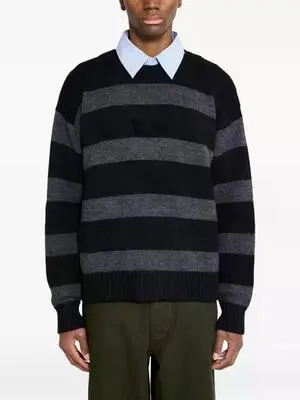 MARGARET HOWELL Striped Crew Sweater
