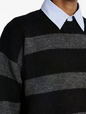 MARGARET HOWELL Striped Crew Sweater