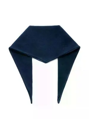 RIER Triangle Virgin Wool Scarf - Blue