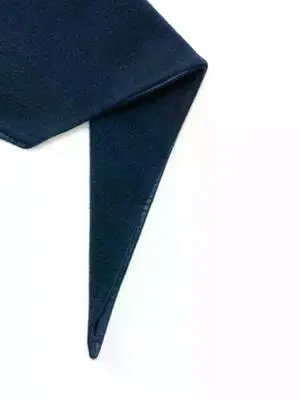 RIER Triangle Virgin Wool Scarf - Blue